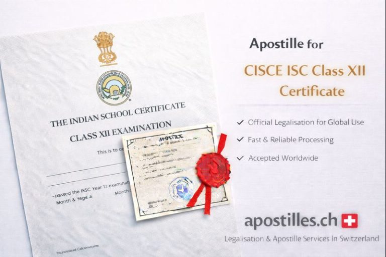 Apostille for CISCE ISC Class XII Certificate – International Schools