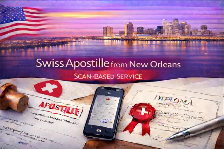 Swiss Apostille from New Orleans – Scan-Based Apostille Service